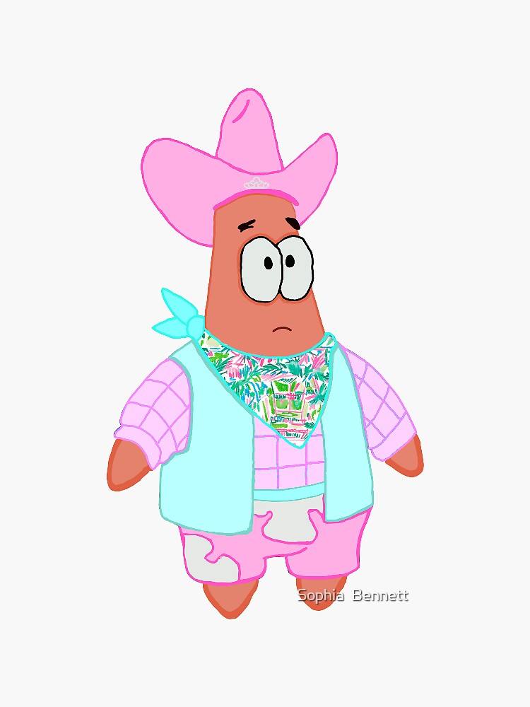"PREPPY PATRICK" Sticker for Sale by susanbennett | Redbubble