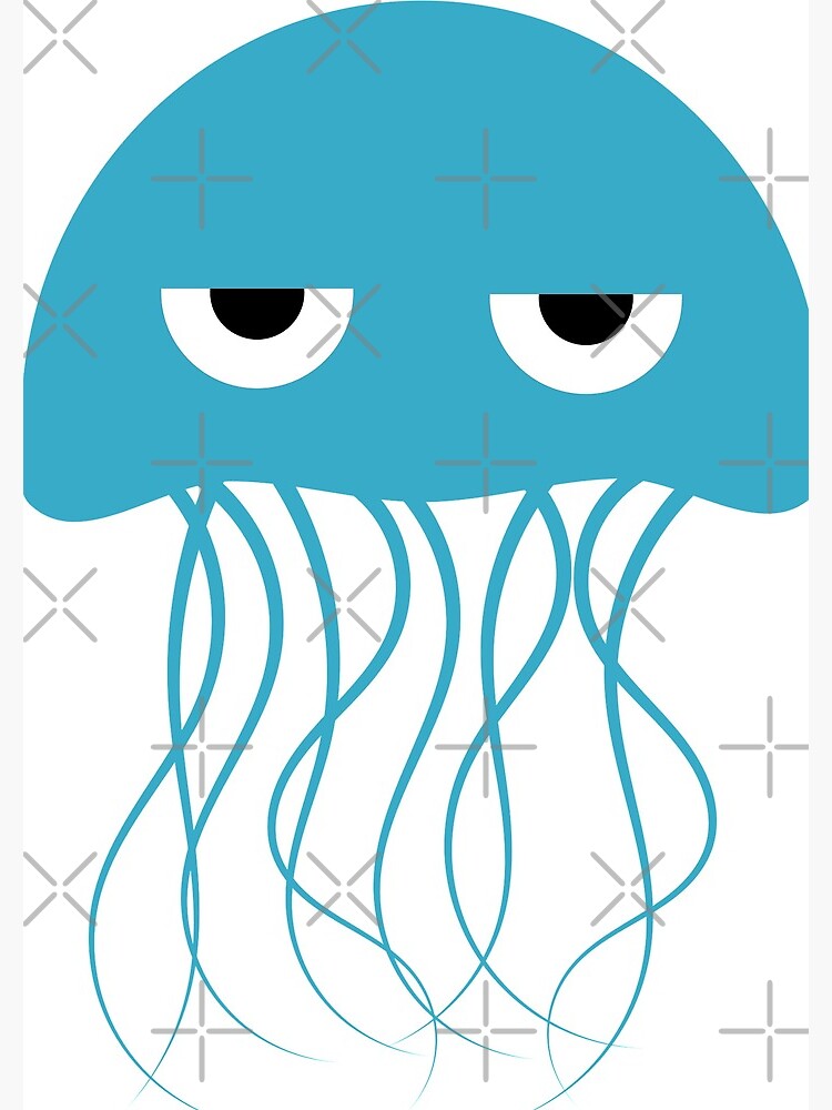 Cuaderno de espiral «dibujos animados de medusas, medusas azules ...