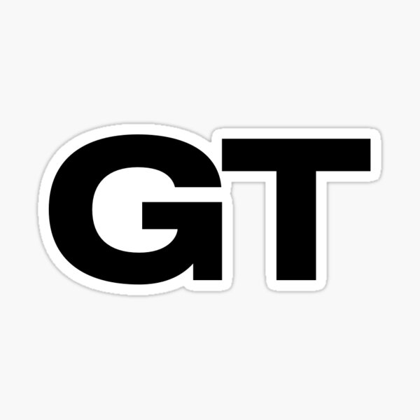 "GT" Sticker for Sale by ryanmichele | Redbubble