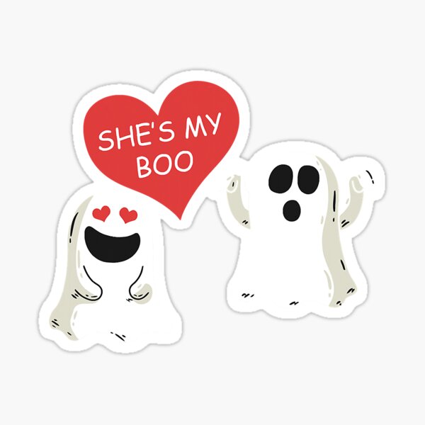 "Shes My Boo Matching Halloween" Sticker for Sale by BundlerVq | Redbubble