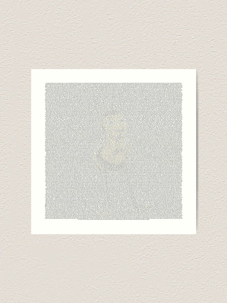 "Bee Movie Script With Subtle Barry Bee Benson " Art Print by ...