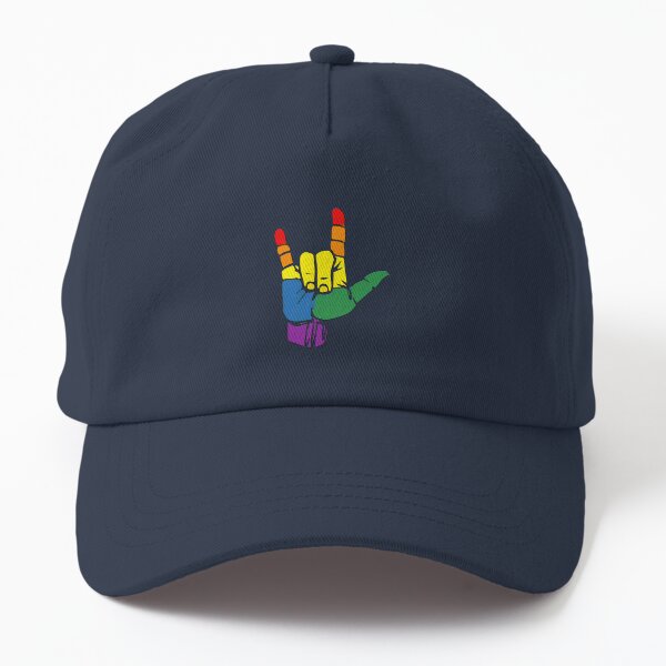 " Love Sign, I Love LGBT, Pride Flag, ASL Gift" Cap for Sale by ...
