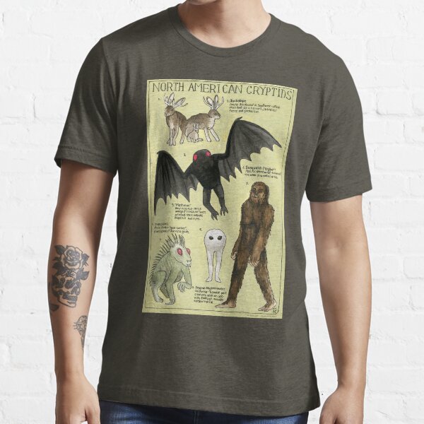 "North American Cryptids" T-shirt for Sale by SamRauch | Redbubble ...