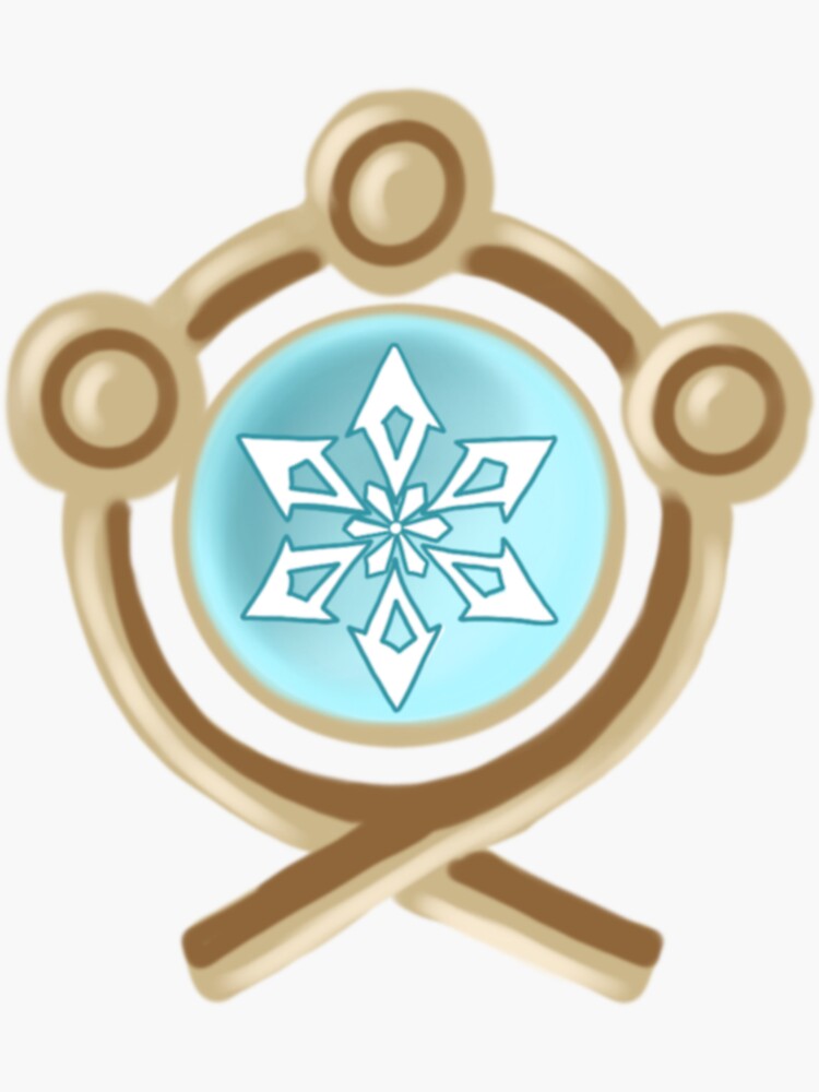 "Inazuma Cryo Vision" Sticker for Sale by Chillyrose | Redbubble