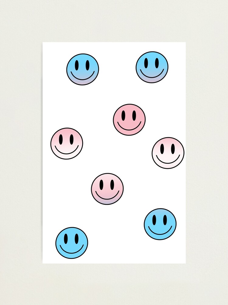 "Transgender Pride Flag Smiley Faces" Photographic Print for Sale by ...
