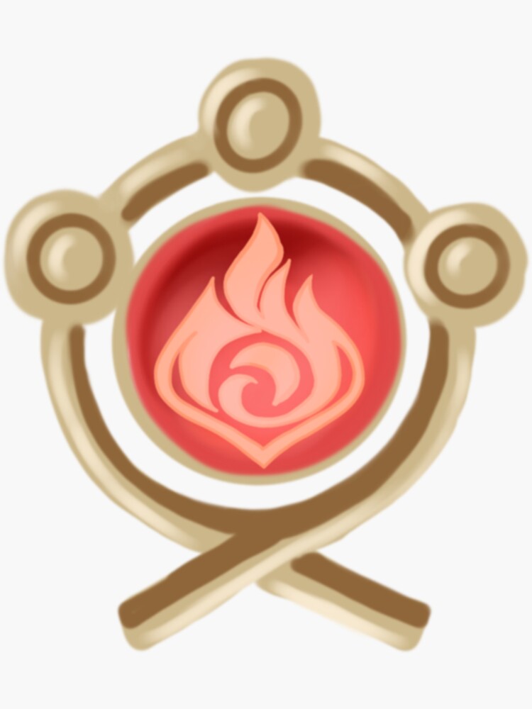 "Inazuma Pyro Vision " Sticker for Sale by Chillyrose | Redbubble