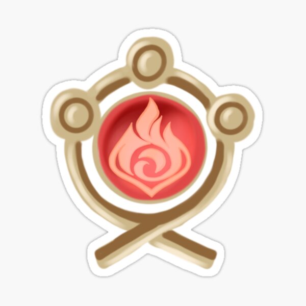 "Inazuma Pyro Vision " Sticker for Sale by Chillyrose | Redbubble