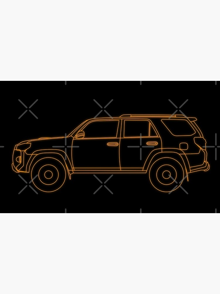 "4runner Fifth Generation orange neon outline [Fan Art]" Photographic ...