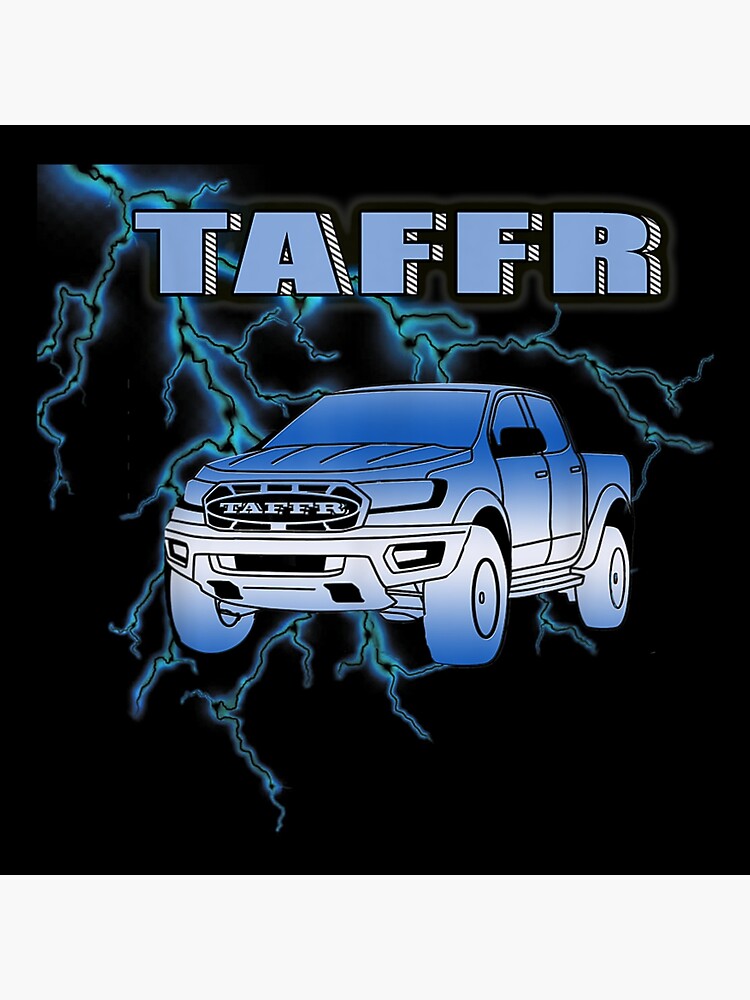 "TAFFR Blue Funny American Truck Blue Lightning" Poster by ...