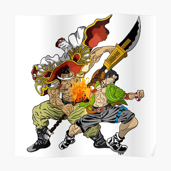 "Whitebeard and Ace" Poster for Sale by RX913Italy | Redbubble