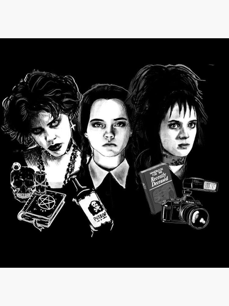 "Bad Girls - Wednesday Addams, Nancy Downs and Lydia Deetz " Poster by ...