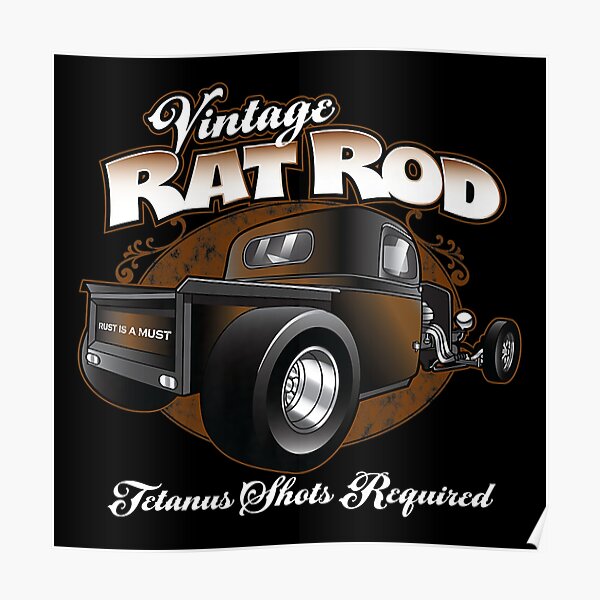 "Vintage Rat Rod Pickup Truck Hot Rod" Poster for Sale by jaimezhhfletc ...