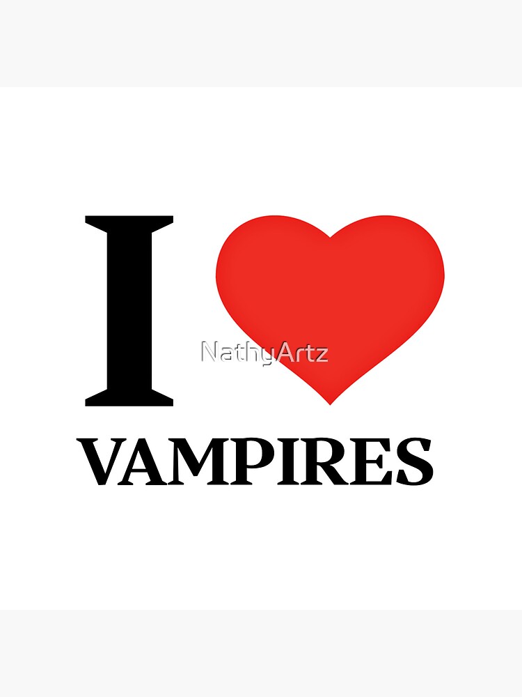"I Love Vampires" Sticker for Sale by NathyArtz | Redbubble