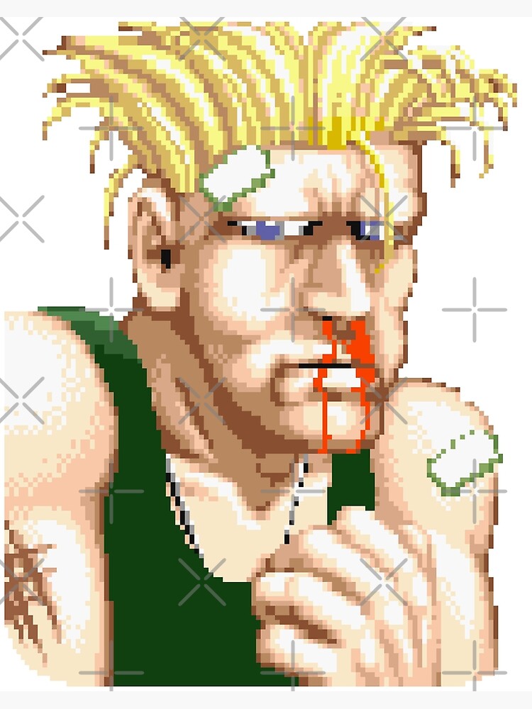 "Guile Defeated Portrait Street Fighter II Premium Unisex T-shirt ...