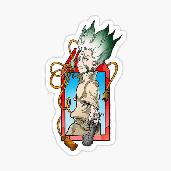"Dr Stone" Sticker for Sale by jotaroo05 | Redbubble