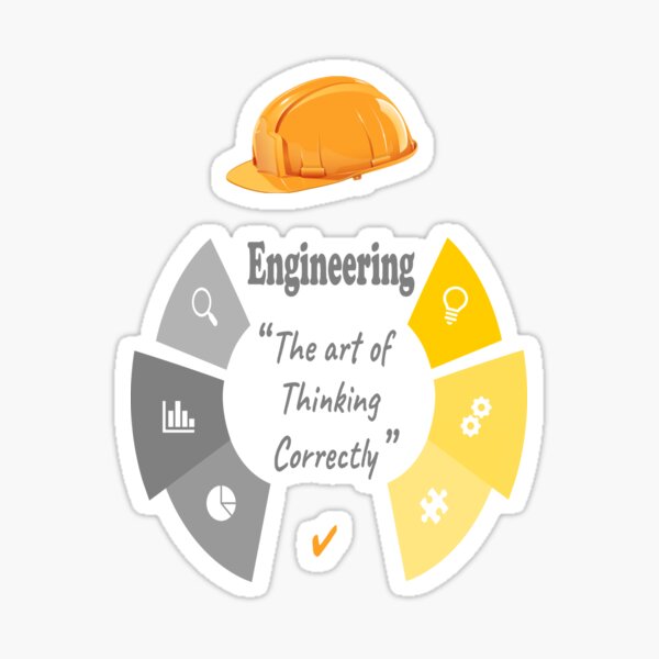 "Engineering is an art" Sticker for Sale by Zerr-deZign | Redbubble