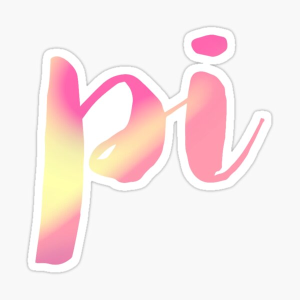 "pi" Sticker by kennaplate | Redbubble