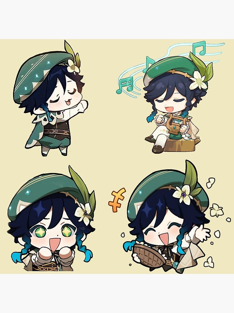 "Venti - Genshin Impact Venti - Chibi Pack" Art Print for Sale by ...