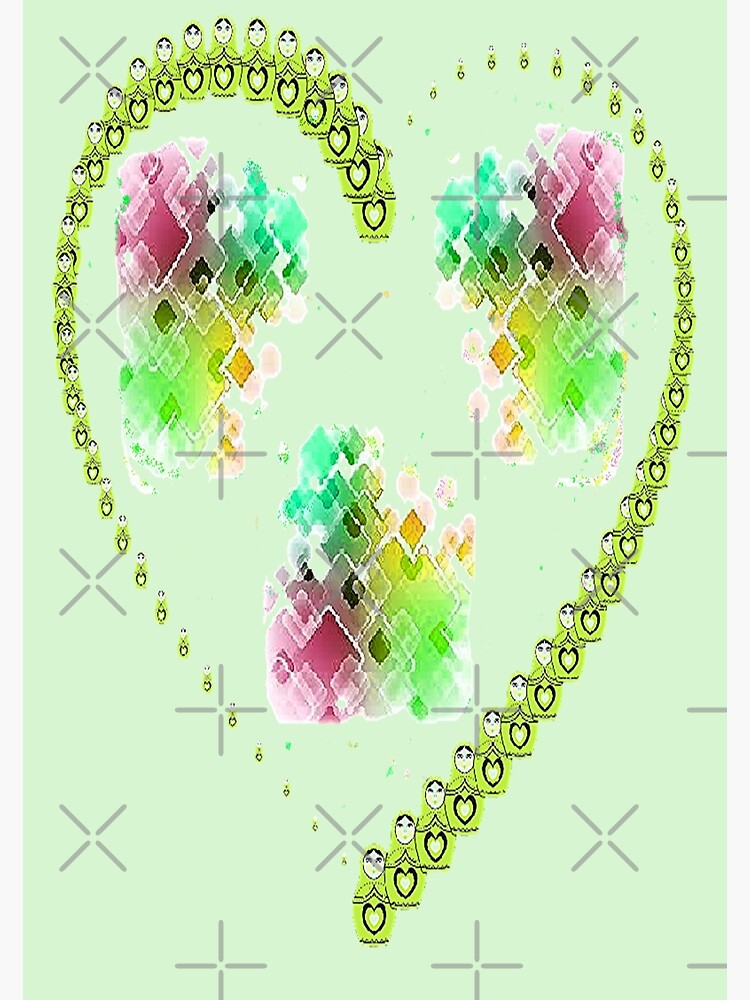 "Unique Aesthetic Heart Design, nr 2, Bold Vibrant Abstraction, graphic ...