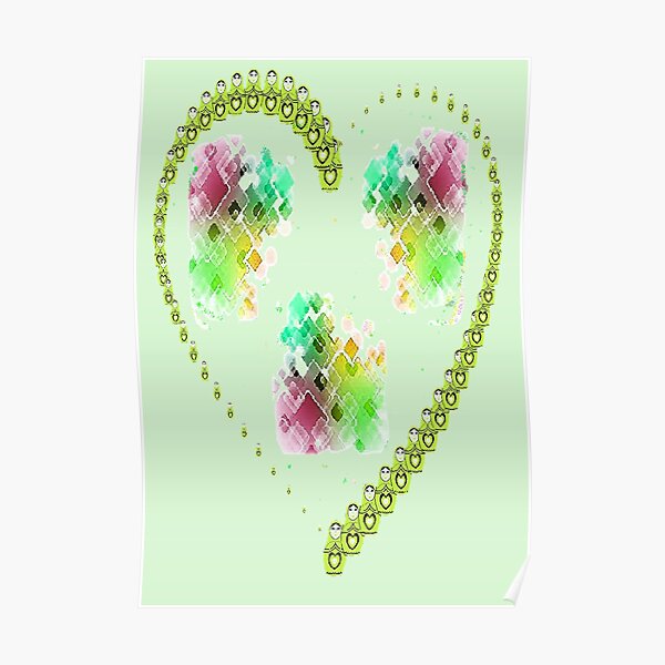 "Unique Aesthetic Heart Design, nr 2, Bold Vibrant Abstraction, graphic ...