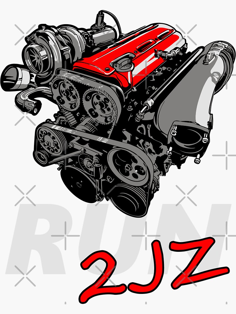"Supra Run 2JZ" Sticker for Sale by DarkPapper | Redbubble