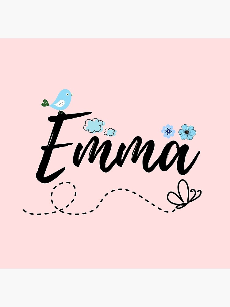 Póster «Emma Nombre Bebé Niño Niña Pretty Flowers | Nombre Diseño Rosa ...