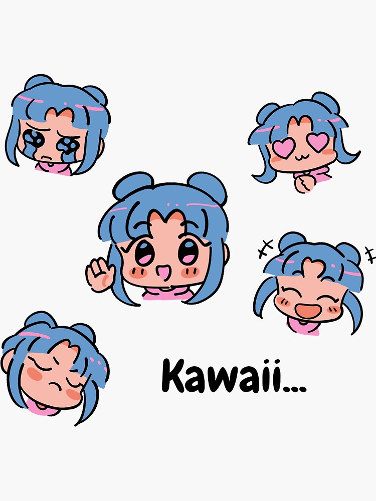"Kawaii Chibi Stickers" Sticker for Sale by stickChan | Redbubble