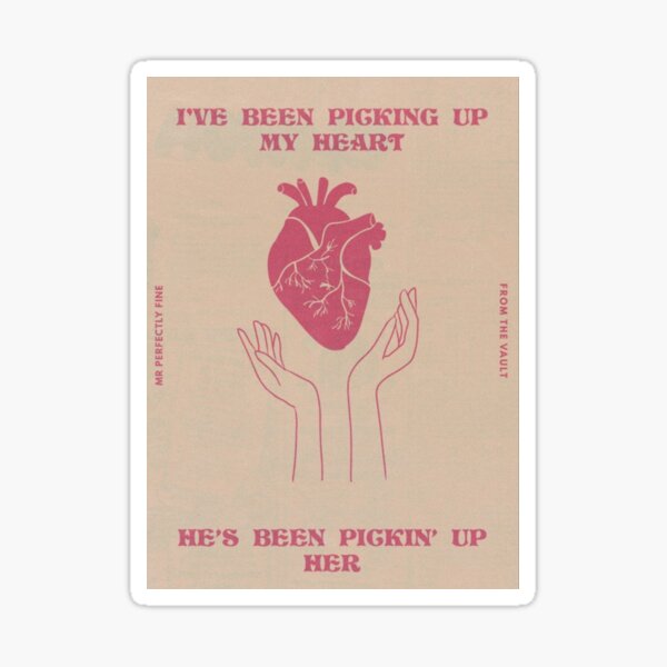 "Taylor Swift Mr Perfectly Fine" Sticker by Claudia-Madison | Redbubble