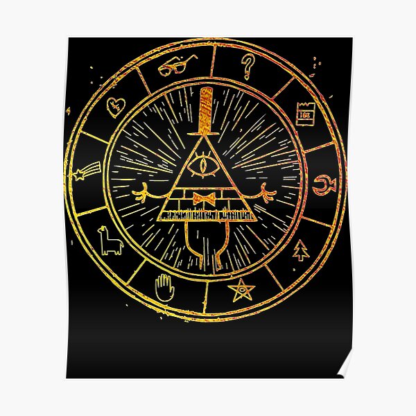 "Gravity Falls Wall ArtThe Bill Cipher Wheel Posters and Art " Poster ...