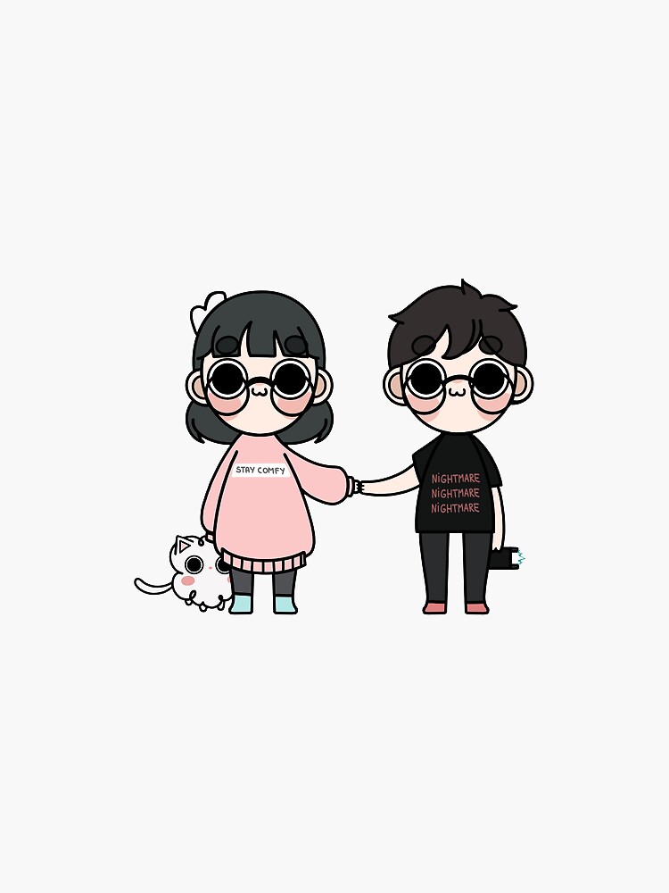 Pegatina «Lilypichu y Michael Reeves Chibi» de Matildapral | Redbubble