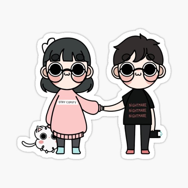 Pegatina «Lilypichu y Michael Reeves Chibi» de Matildapral | Redbubble