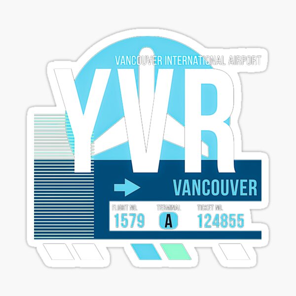 "Vancouver Wall ArtVancouver (YVR) Airport Code Baggage Tag Posters and ...