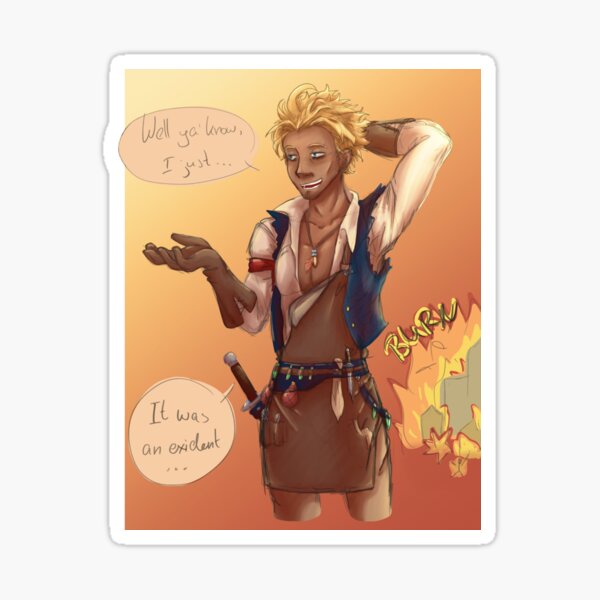 "Tassil Russo (OC) pirate alchemist" Sticker for Sale by PhantomBell ...