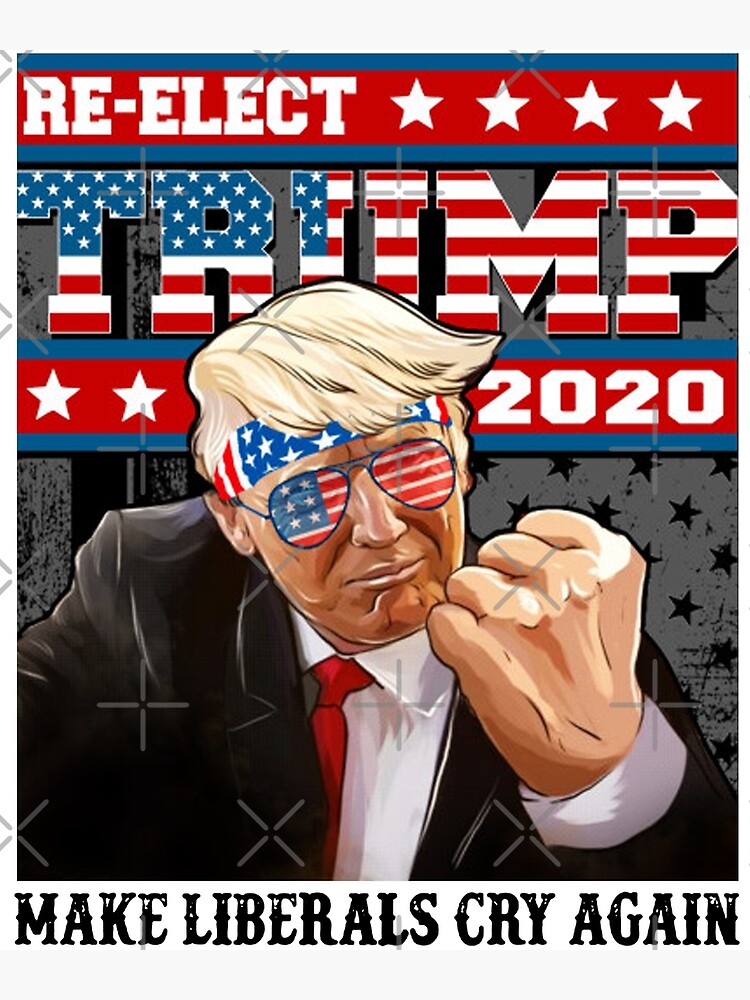 "Donald Trump Re Election 2020 Make Liberals Cry Again" Poster for Sale ...