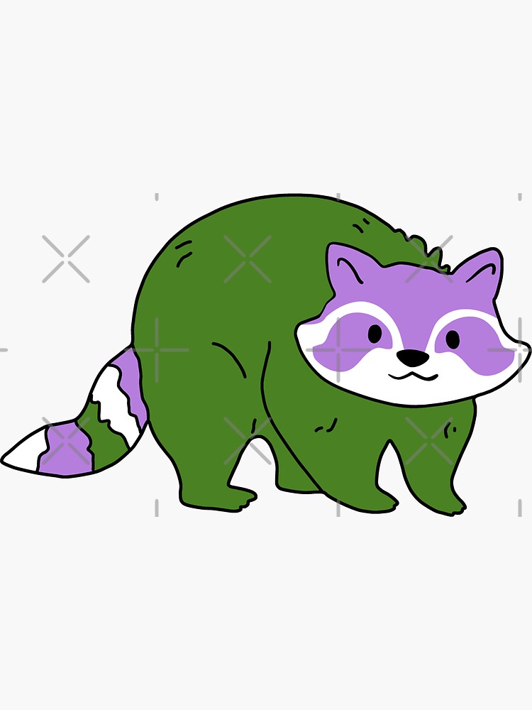 "Subtle Genderqueer Raccoon. genderqueer raccoon" Sticker for Sale by ...
