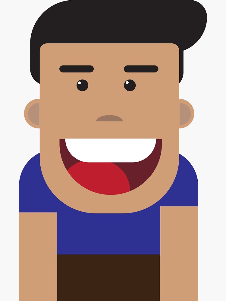 "Funny man Cartoon" Sticker for Sale by LuxusDesign | Redbubble