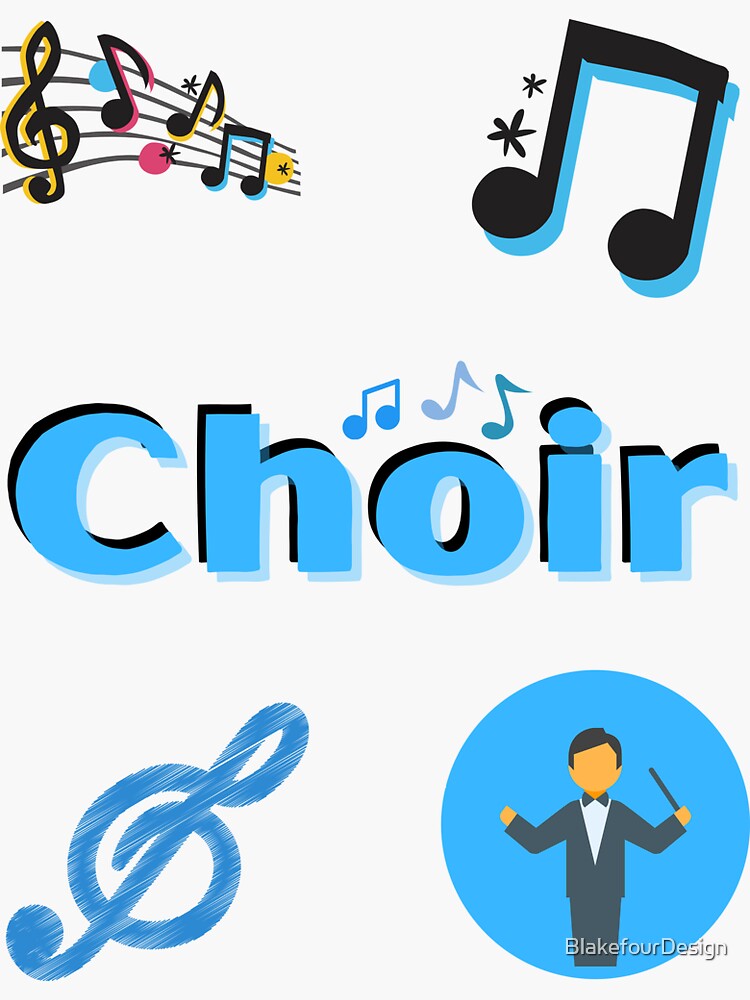 "Choir Sticker Pack - Blues" Sticker for Sale by BlakefourDesign ...