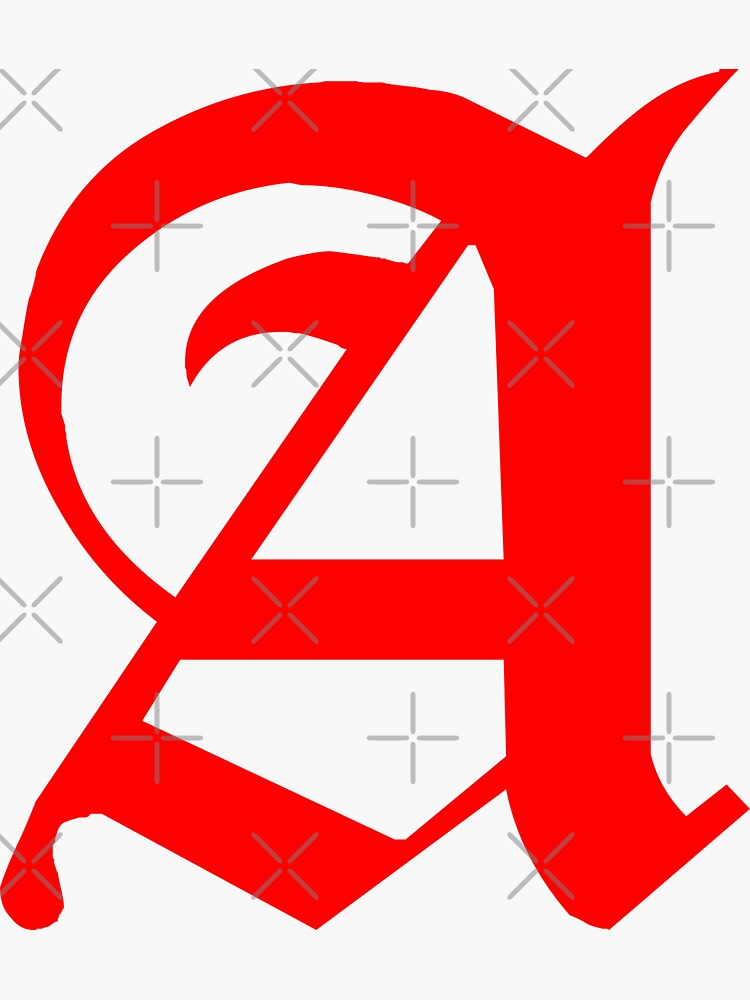 "The Scarlet letter (A)" Sticker for Sale by frikybomb | Redbubble