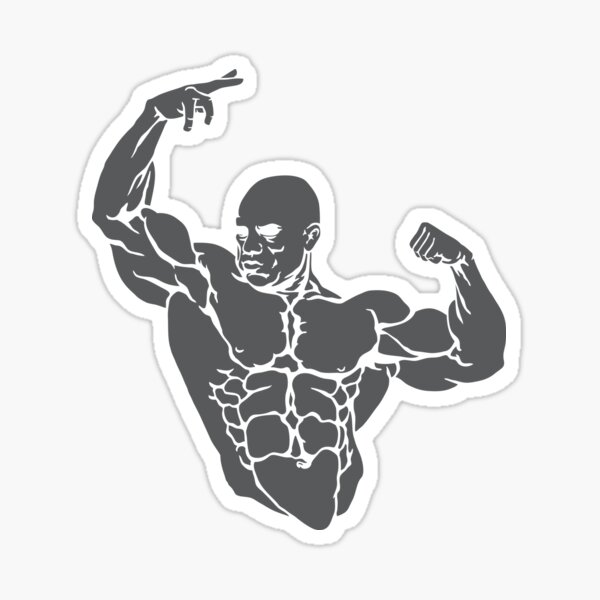 "Bodybuilder" Sticker for Sale by ganjarelex | Redbubble