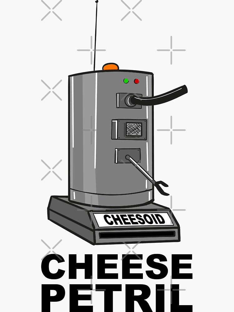 "Cheesoid: Cheese or Petril" Sticker for Sale by McPod | Redbubble