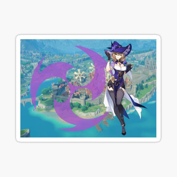 "Lisa - Genshin Impact" Sticker for Sale by VelvetZone | Redbubble