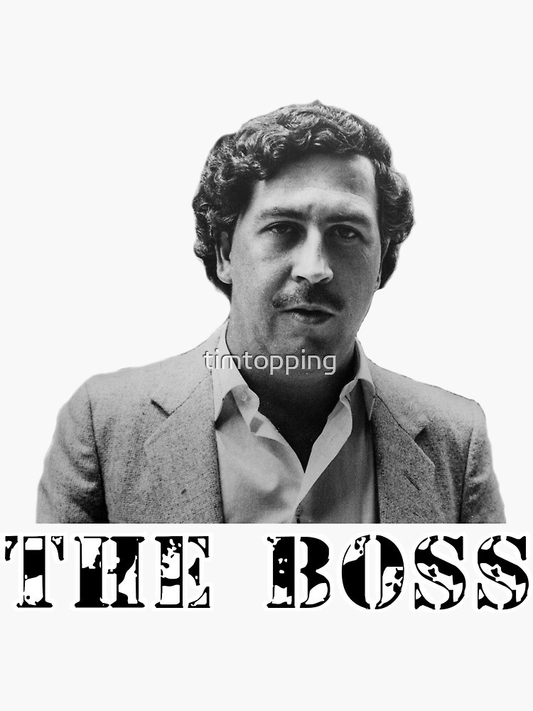 Pegatina for Sale con la obra «Pablo - El Jefe» de Tim Topping | Redbubble