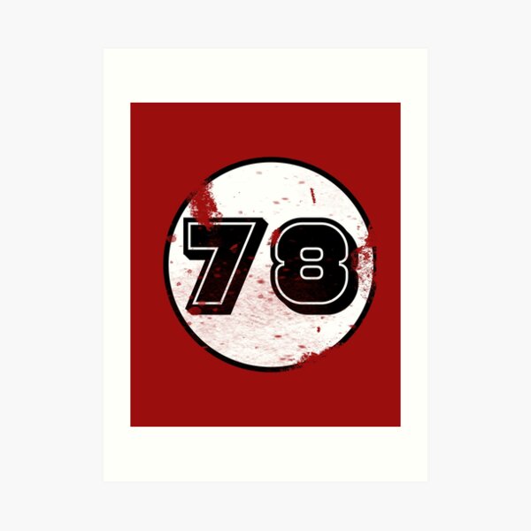 "Vintage Classic Retro 78 Racing Number" Art Print for Sale by ...
