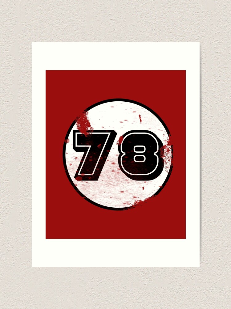 "Vintage Classic Retro 78 Racing Number" Art Print for Sale by ...