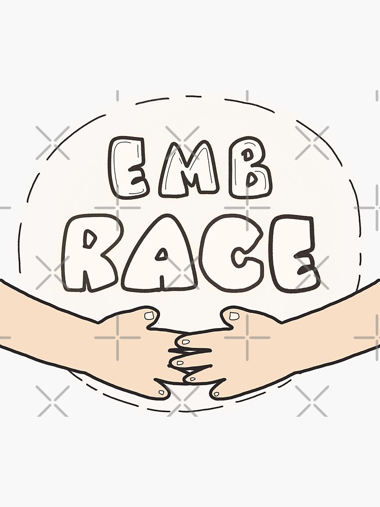 "EMB RACE " Sticker for Sale by skyxqywrw | Redbubble