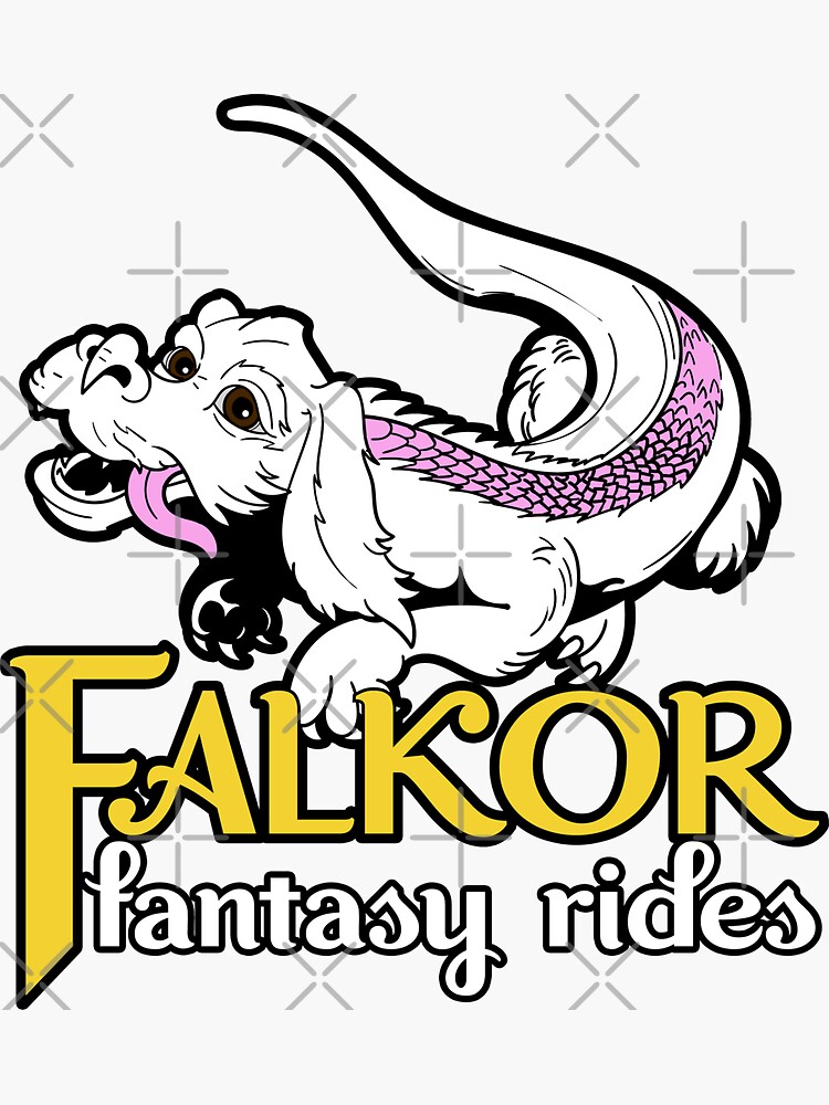 "Falkor the Luck Dragon Fantasy Rides" Sticker for Sale by McPod ...