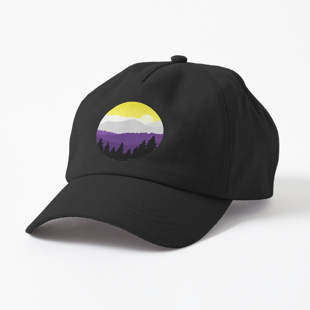 "Subtle Nonbinary Pride Flag Mountain Landscape" Sticker for Sale by AmethystArtwork | Redbubble
