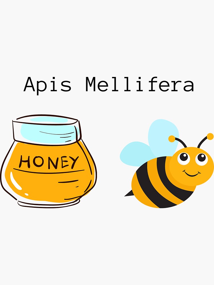 "Apis Mellifera honey bee" Sticker for Sale by Mighty-Macs | Redbubble