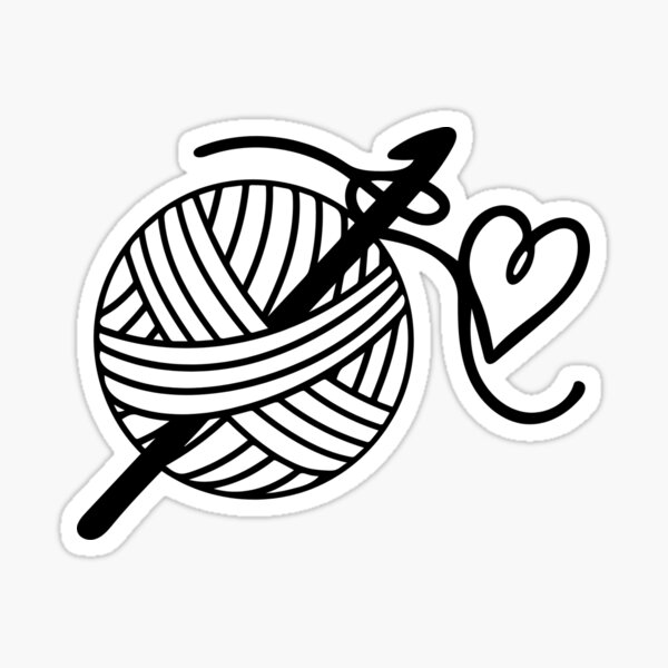 Stickers, Labels & Tags laptop decal Hook Vinyl sticker Crochet Lovers ...