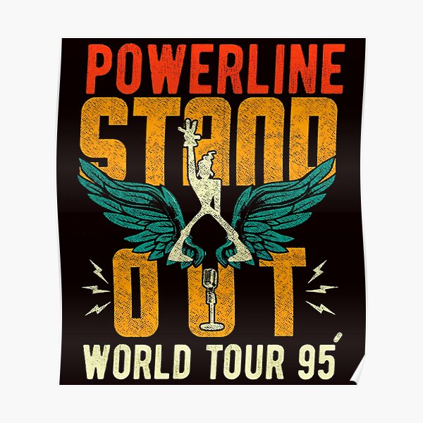 "Powerline Stand Out Logo" Poster for Sale by shopCaoD-s24 | Redbubble